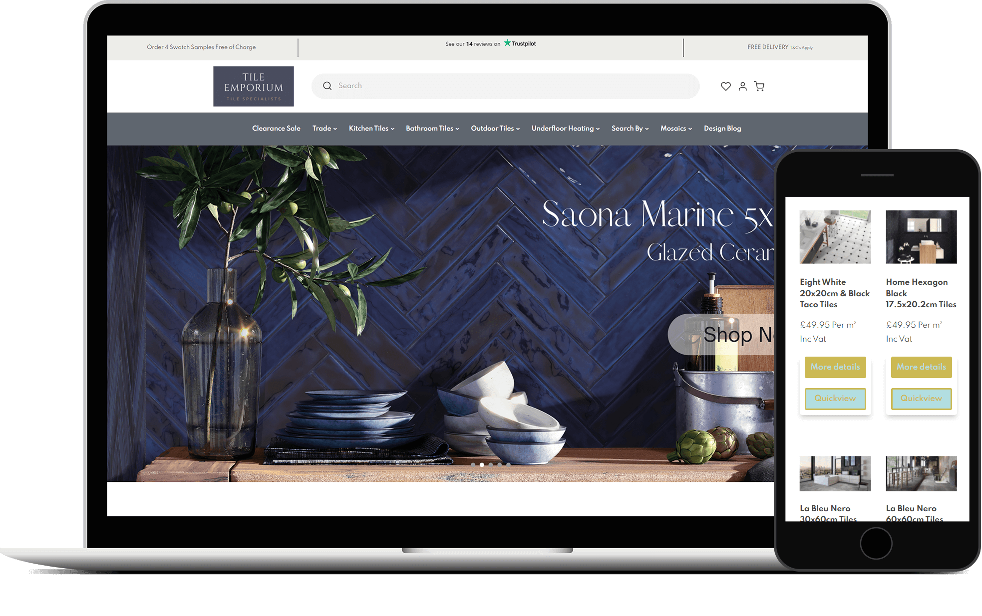 Sell Tiles online with your own Ecommerce Store | EKM